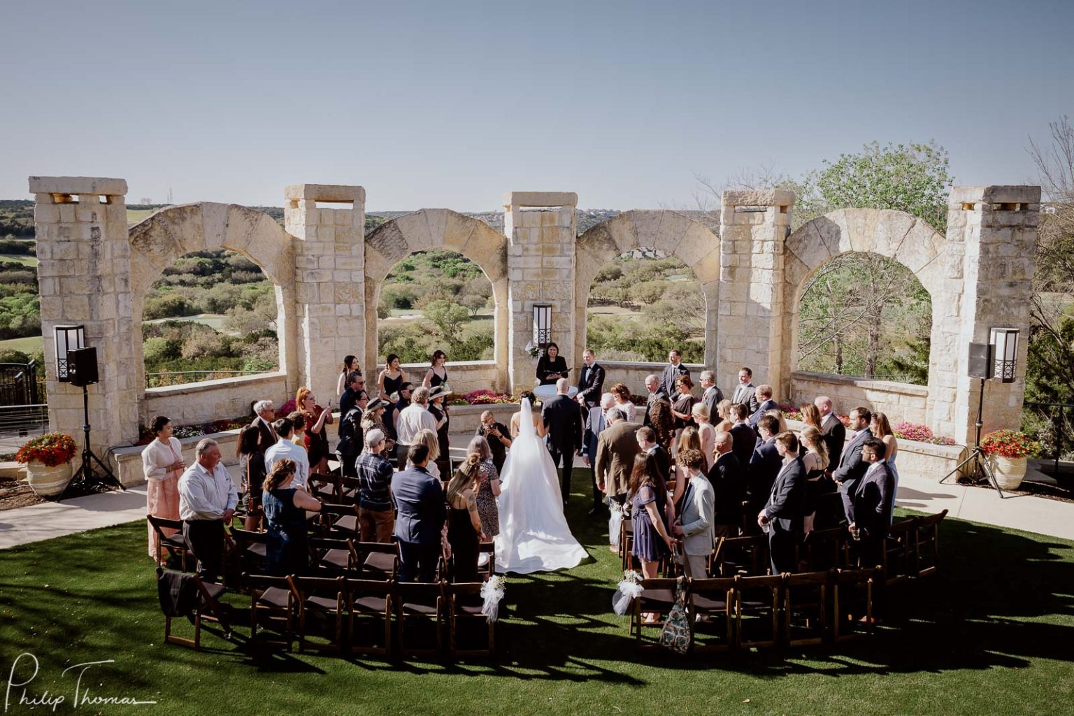 La Cantera Resort - El Fortin Lawn Wedding Reception | Tori + Ryan