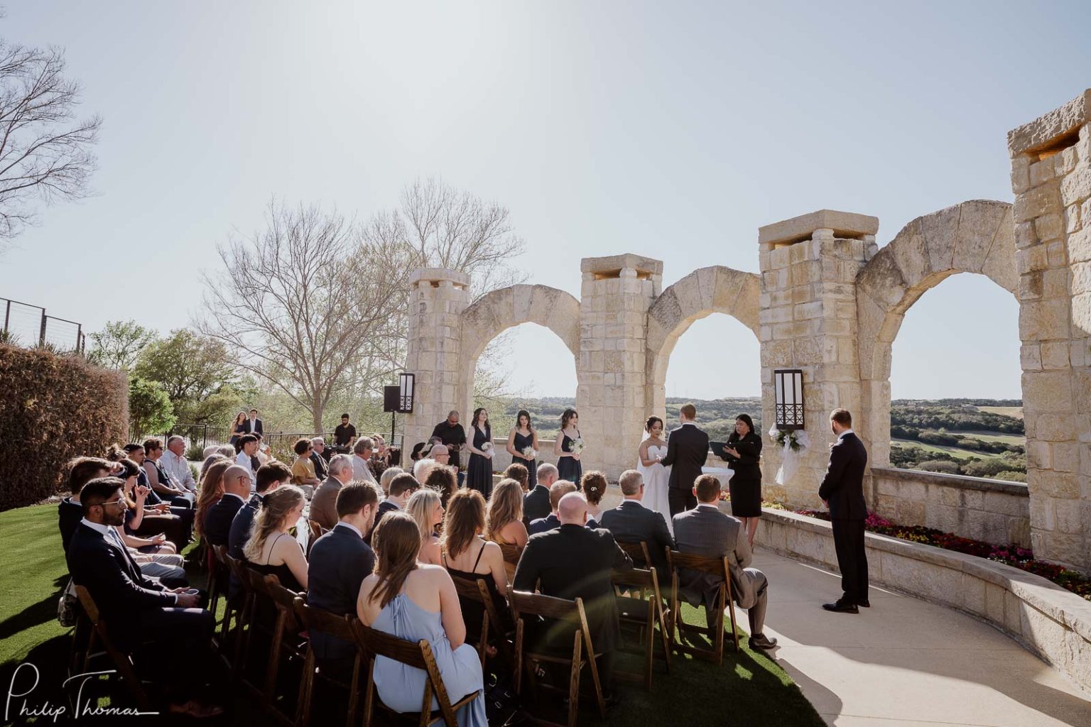 La Cantera Resort - El Fortin Lawn Wedding Reception | Tori + Ryan
